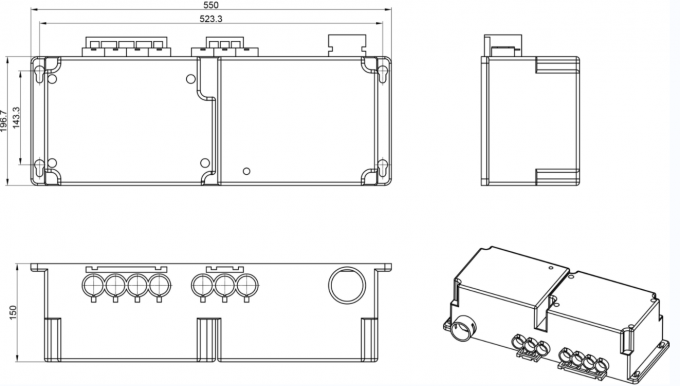 Electric Usage Hospital Bed Control Box White Multifunction