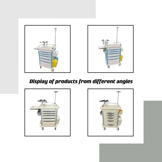 Aluminum Frame Drawer Infusion Function Nurse ABS 960mm Emergency ...
