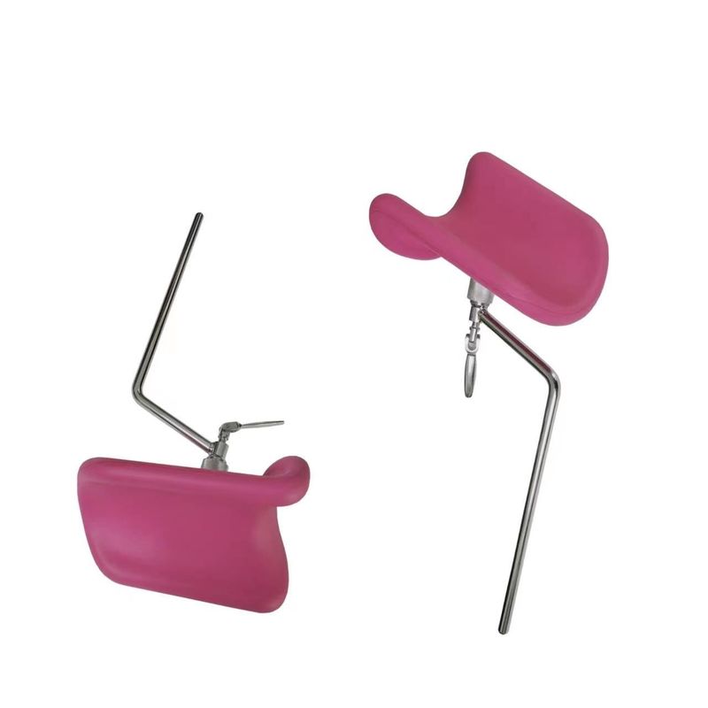 Hospital Maternity Bed Parts Leg Bracket Plating Material Pink