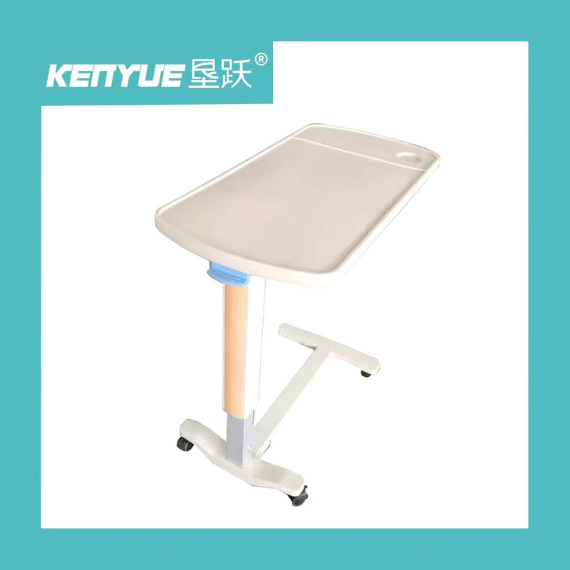 Dinning Hospital Bed Tray Table Metal Gas Spring Hospital Overbed Table