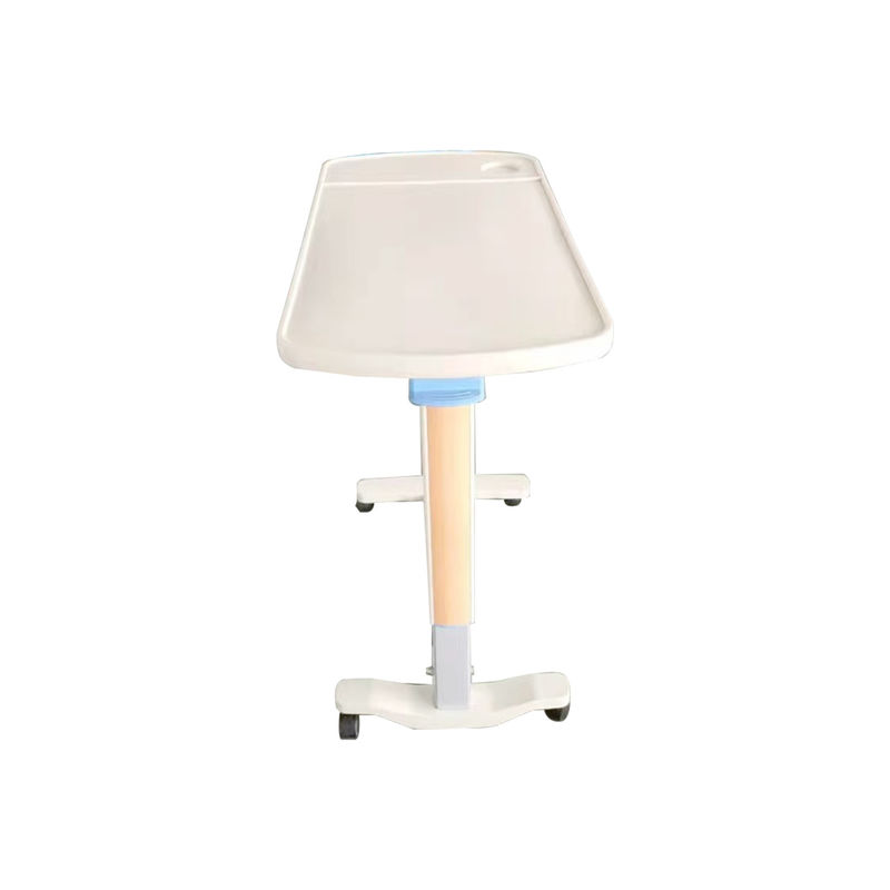 Dinning Hospital Bed Tray Table Metal Gas Spring Hospital Overbed Table
