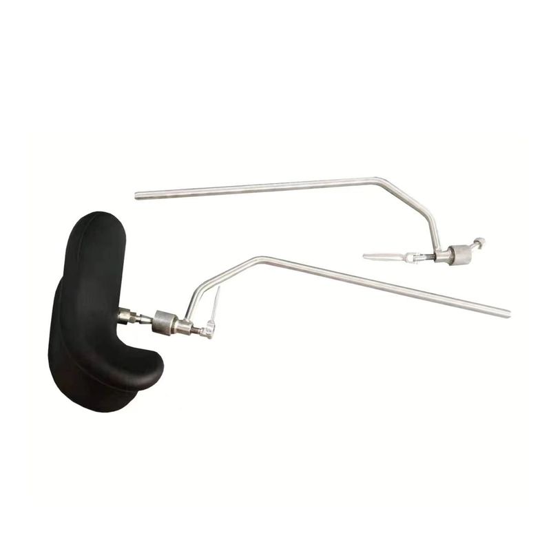 Stainless Steel Leg Support Black Metal Obstetric Operating Table