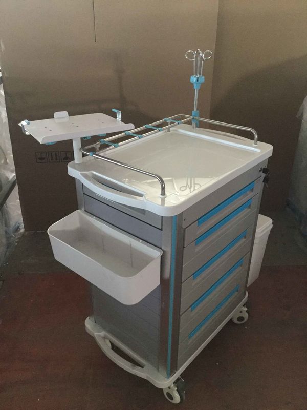 Stainless Steel Medical Trolley Cart , Hospital Icu Emergency Trolley ...