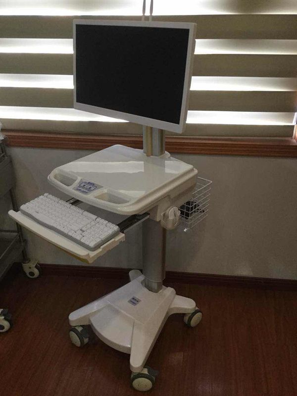 Integrated Computer Workstation Trolley ABS Adjustable Profile Silent ...