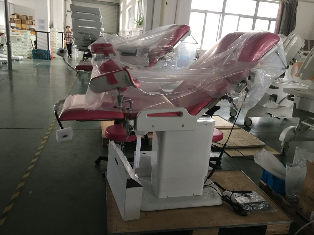 Hospital special pink gynecological maternity bed for gynecological ...