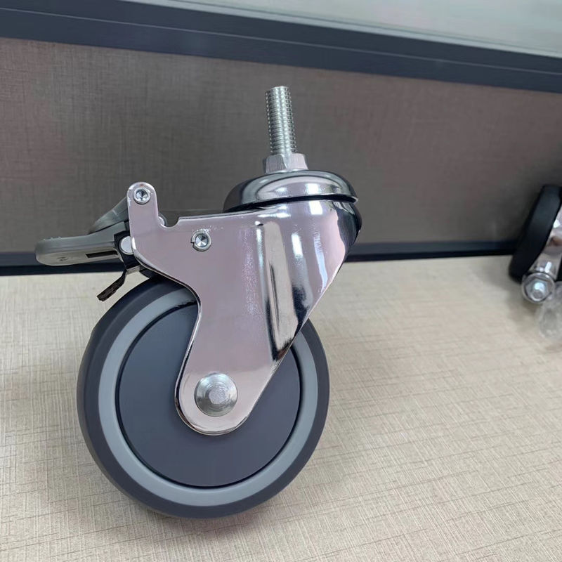 PU Mute Medical Medium Duty 4 Inch Locking Couch Casters Hospital Wheel