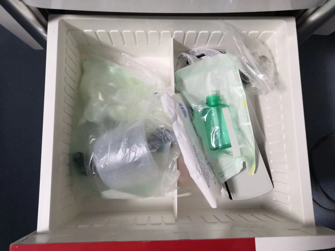 Hospital Medical White ABS Ambulance Cart With Four Wheels