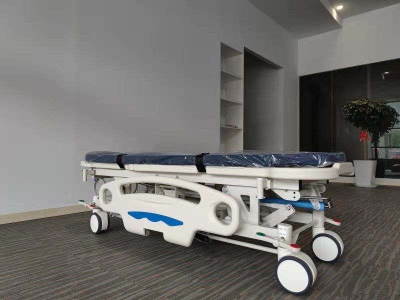 Adjustable Height Adjustable Blue Hospital Emergency Transporter
