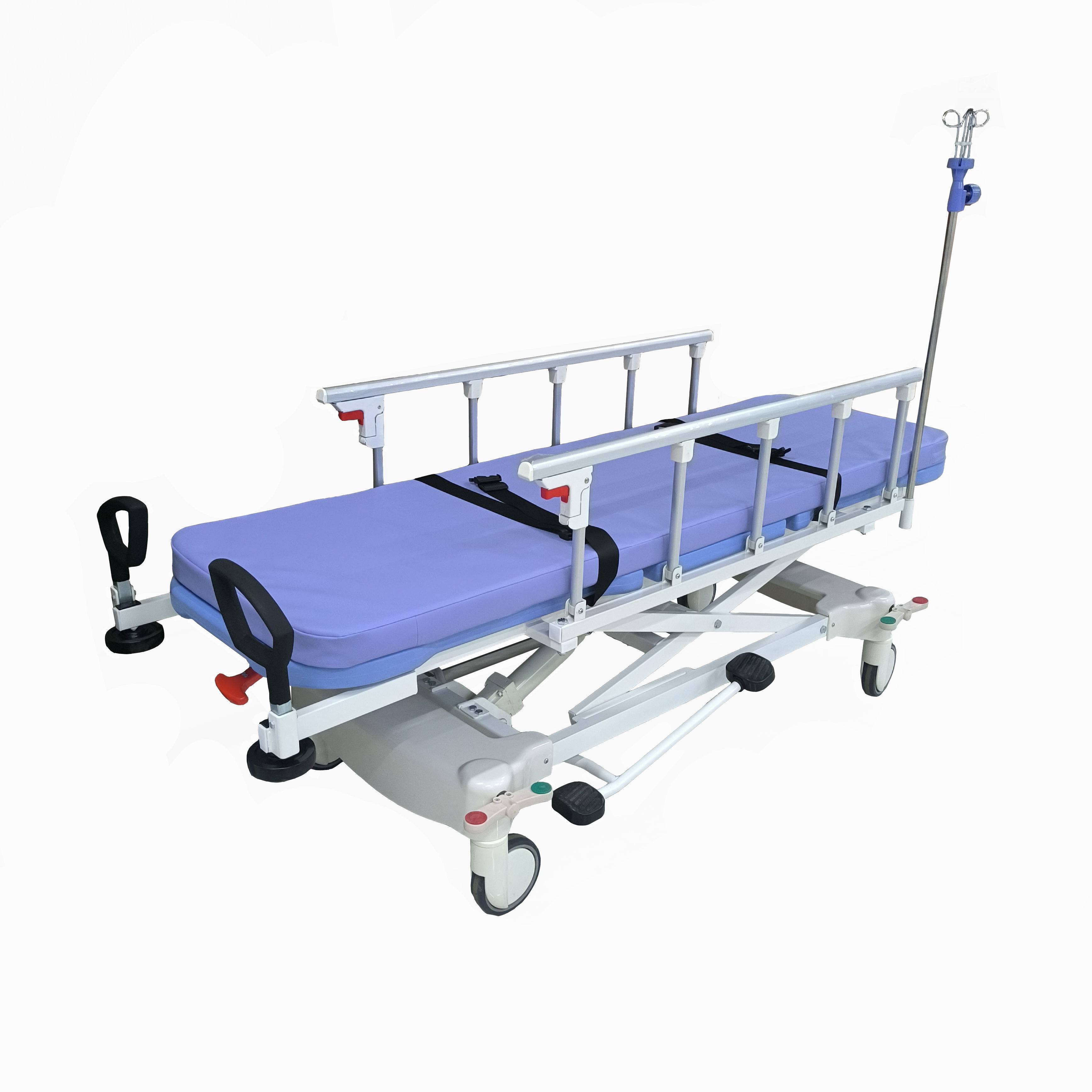 10cm Wheel Diameter Emergency Stretcher Trolley with 0-30° Leg Plate ...