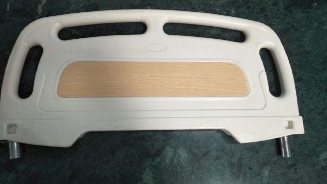 Laminated Panel PP Hospital Bed Headboard , Green Wood Hospital Bed Parts